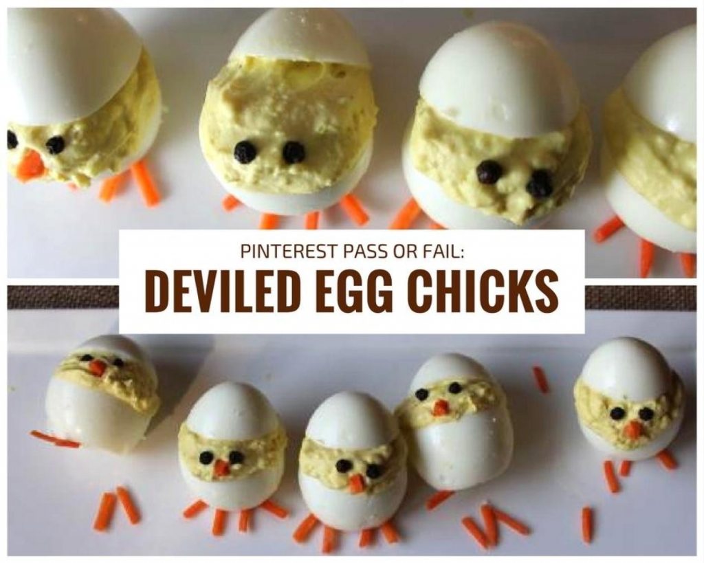 Pinterest Pass or Fail: Deviled Egg Chicks - Just A Pinch