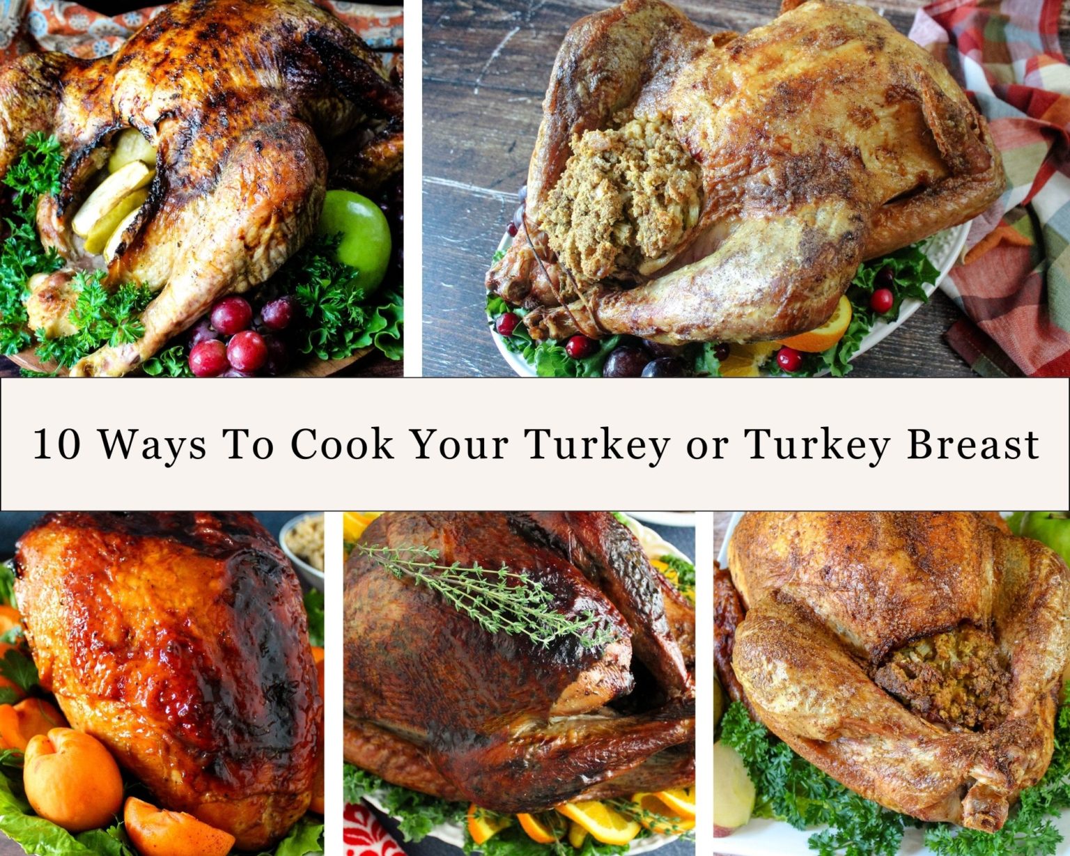 10 Ways To Cook Your Turkey or Turkey Breast - Just A Pinch