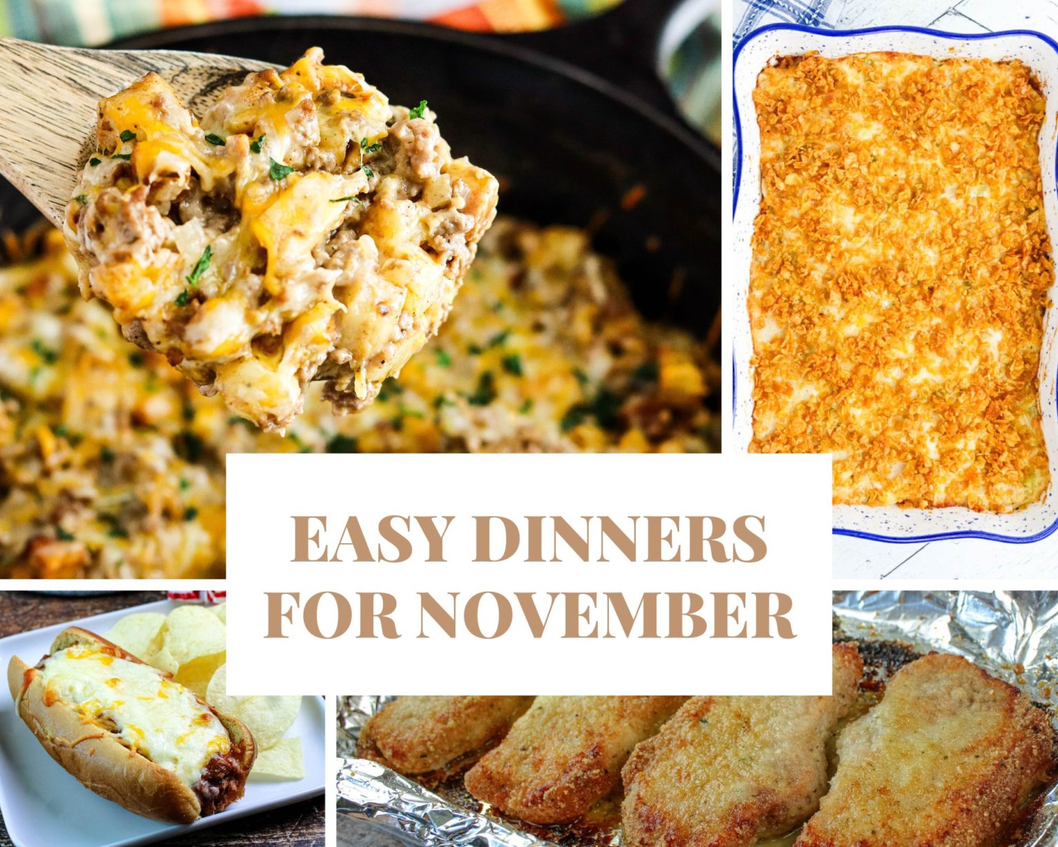 Easy Dinners for November - Just A Pinch